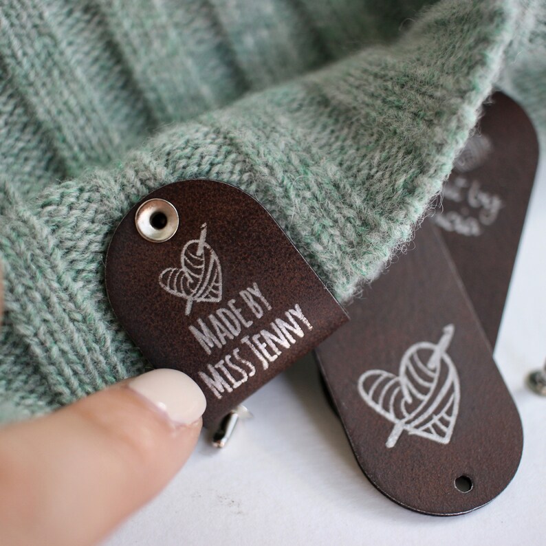 Custom Brown and Silver Tags for Handmade Items Size 2.5x1 - Etsy