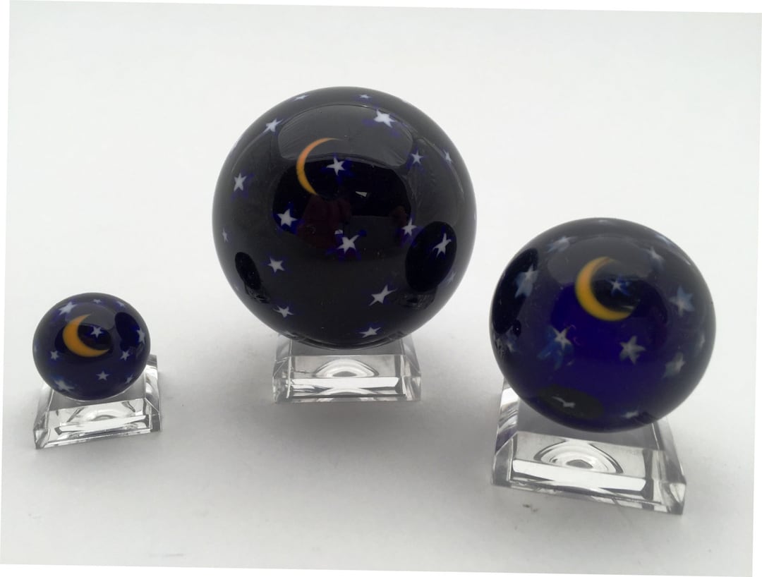 Moon and Star Marble - Etsy