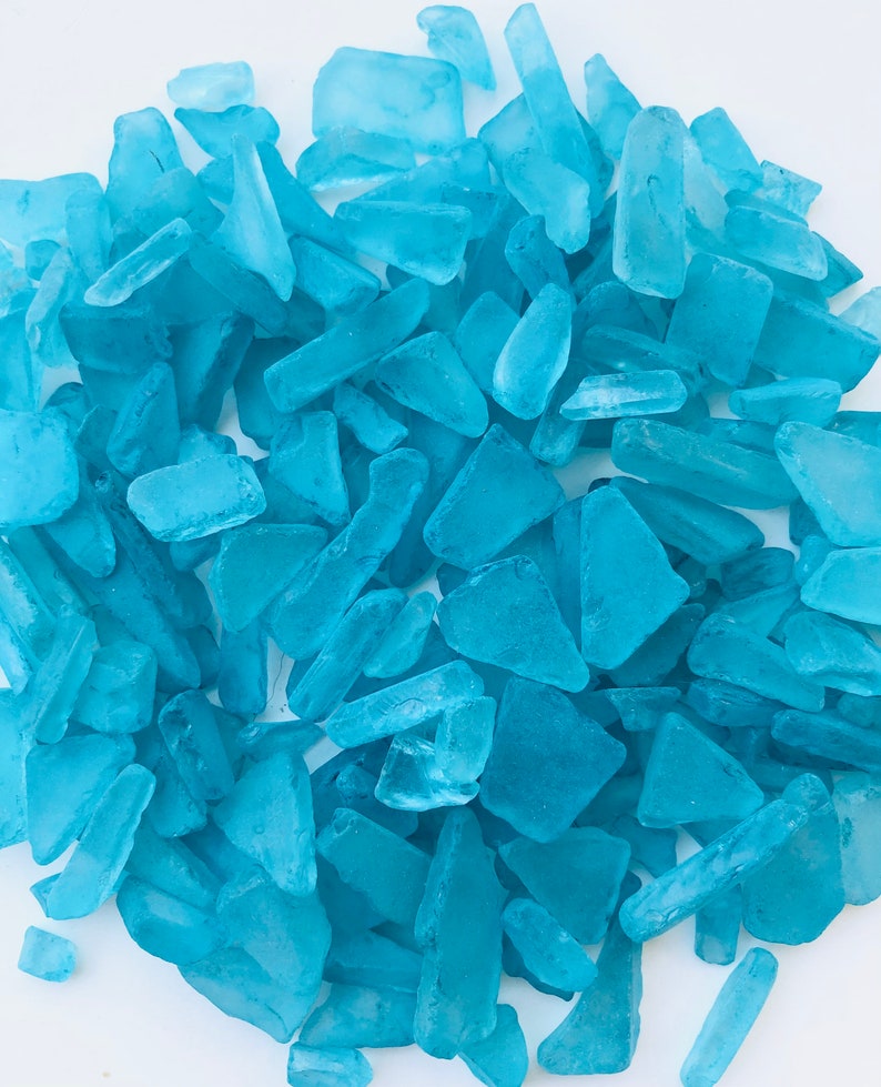Aqua Sea Glass Bulk Imitation Beach Glass Beach Wedding Etsy