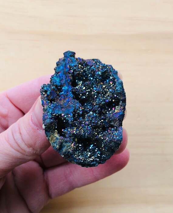 Aura Geode-Rainbow Geode-Rainbow Crystal-Titanium Aura | Etsy