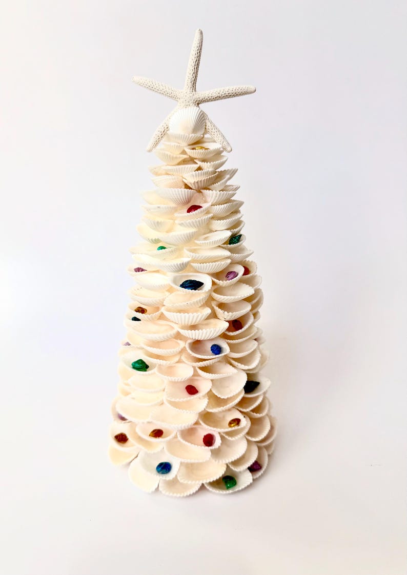 Seashell Christmas Tree-handmade Sea Shells Christmas Tree - Etsy