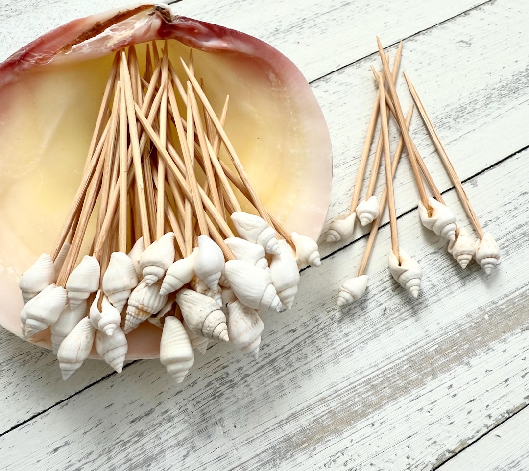Shell Cocktail Toothpicks, Beach Wedding Party Supplies - Etsy
