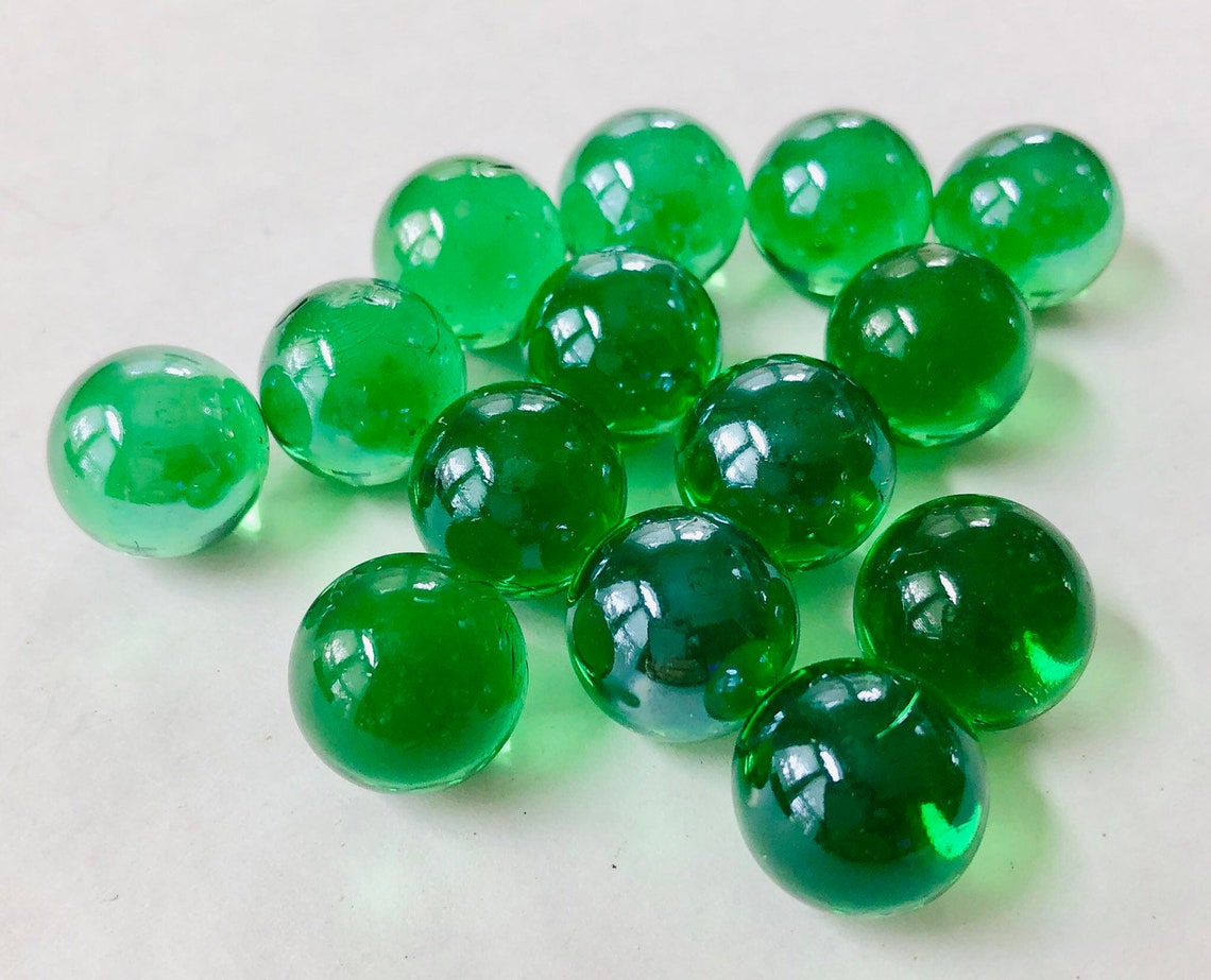 Marbles-lot of 4-approximately 15-16mm-tiny Glass Marbles-aqua Marbles ...