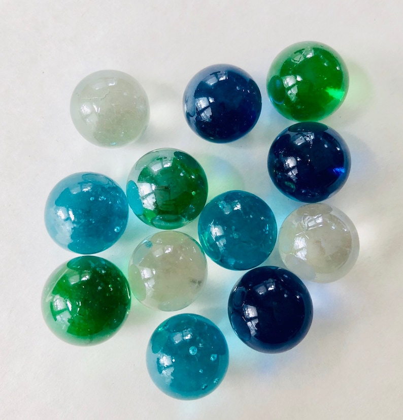 Marbles-lot of 4-approximately 15-16mm-tiny Glass Marbles-aqua - Etsy