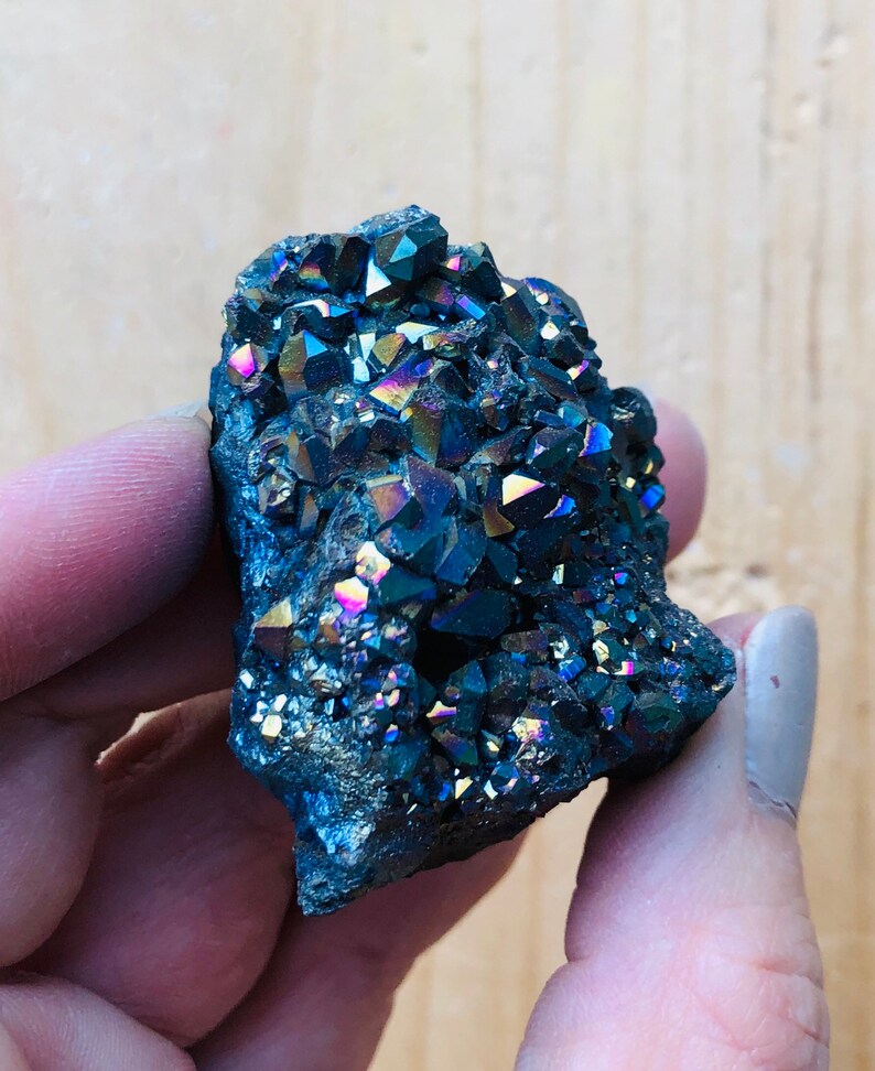 Aura Geode-Rainbow Geode-Rainbow Crystal-Titanium Aura | Etsy