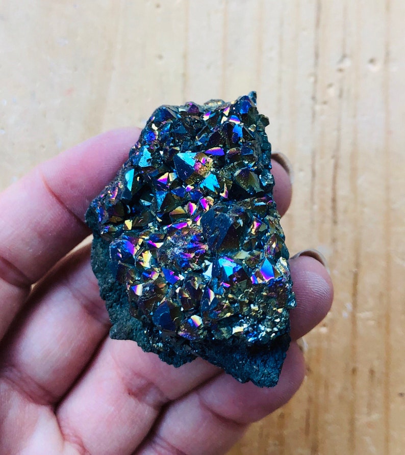 Aura Geode-Rainbow Geode-Rainbow Crystal-Titanium Aura | Etsy