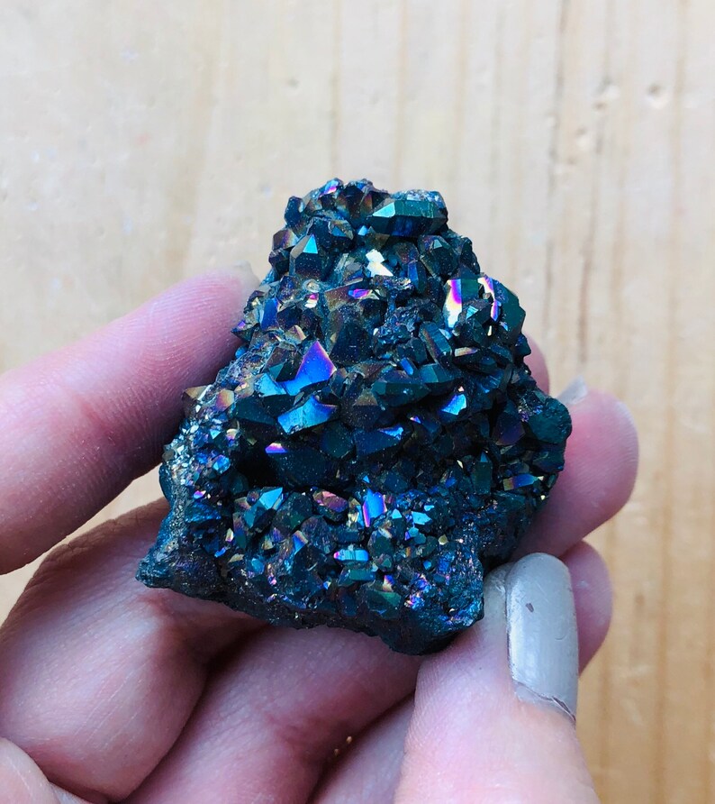 Aura Geode-Rainbow Geode-Rainbow Crystal-Titanium Aura | Etsy