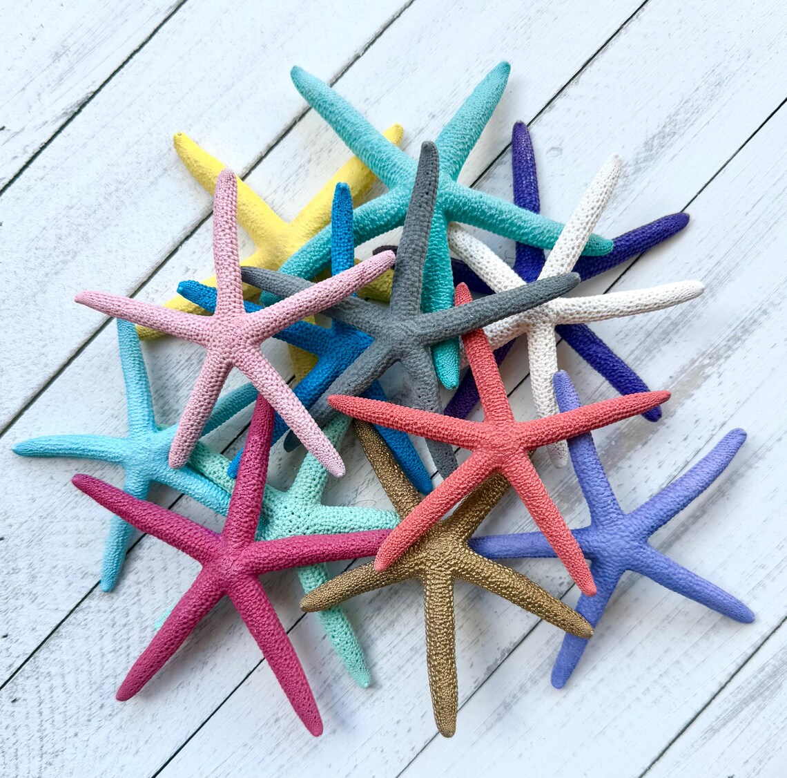 Painted Starfish-qty 1-assorted Colors-beach Wedding Decor-wedding ...
