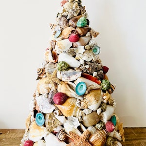 Shell Christmas Tree-beach Decor-nautical Decor-coastal Decor-christmas ...
