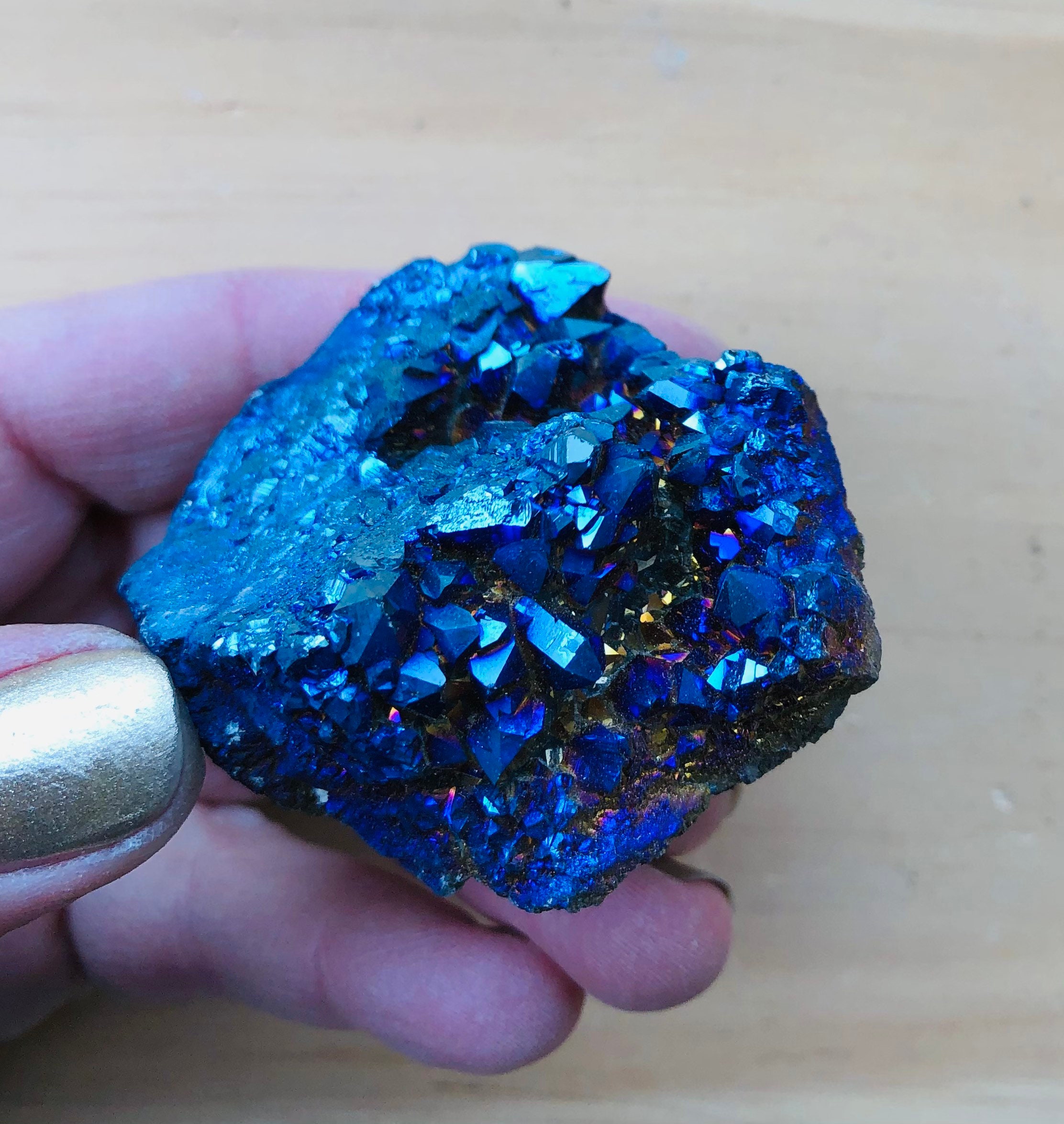 Aura Geode-Rainbow Geode-Rainbow Crystal-Titanium Aura | Etsy