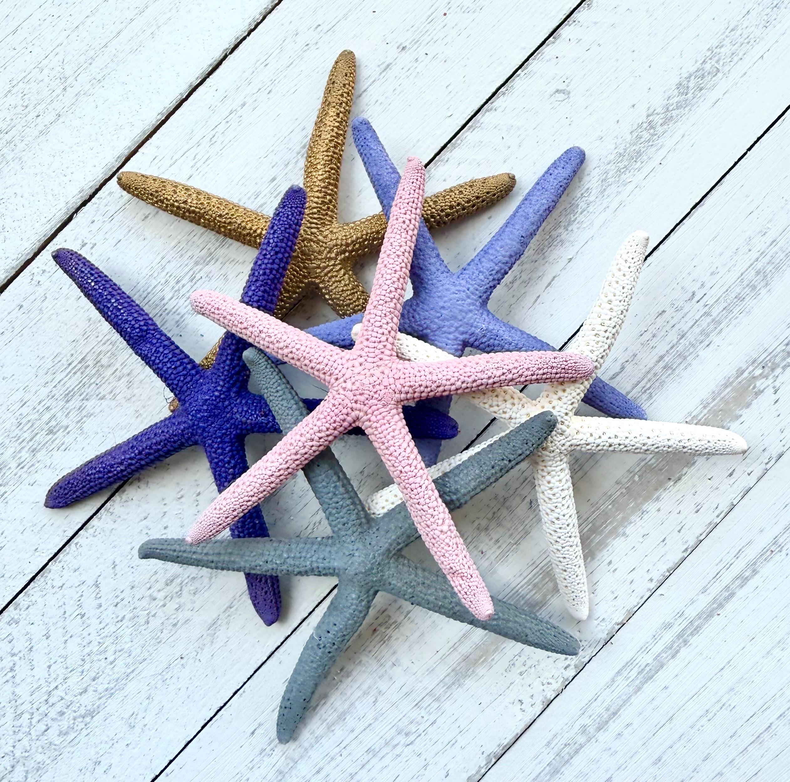 Painted Starfish-qty 1-assorted Colors-beach Wedding Decor-wedding ...