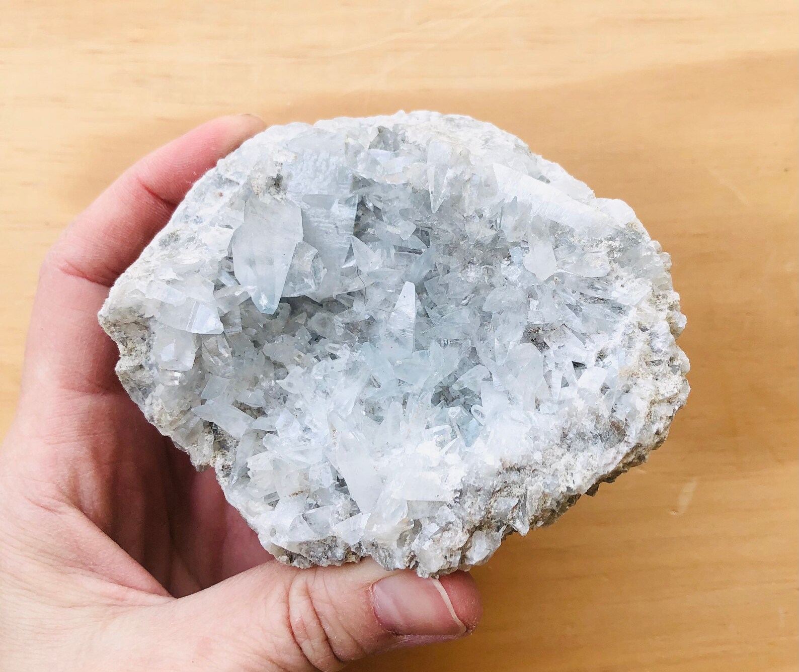 Celestine Crystal-natural Crystals-celestine-celestine Cluster - Etsy India