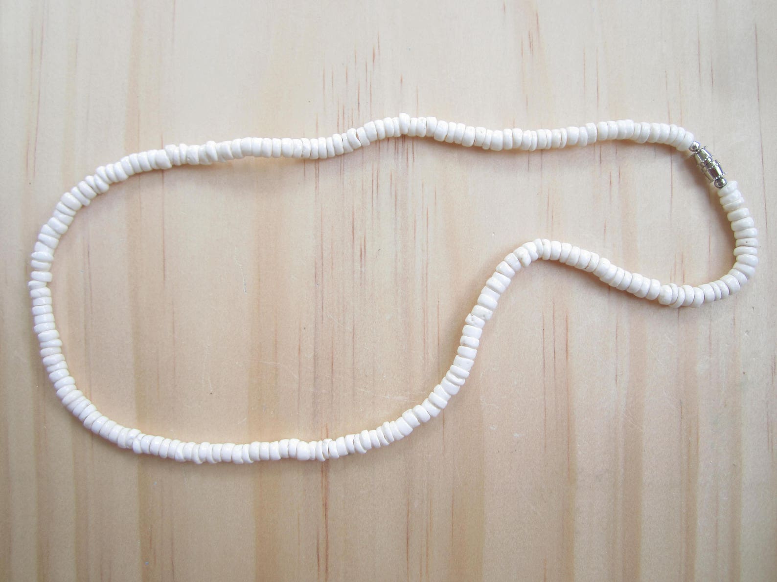 Puka Shell Necklace-White Puka Shell Choker Necklace-Puka Bead | Etsy