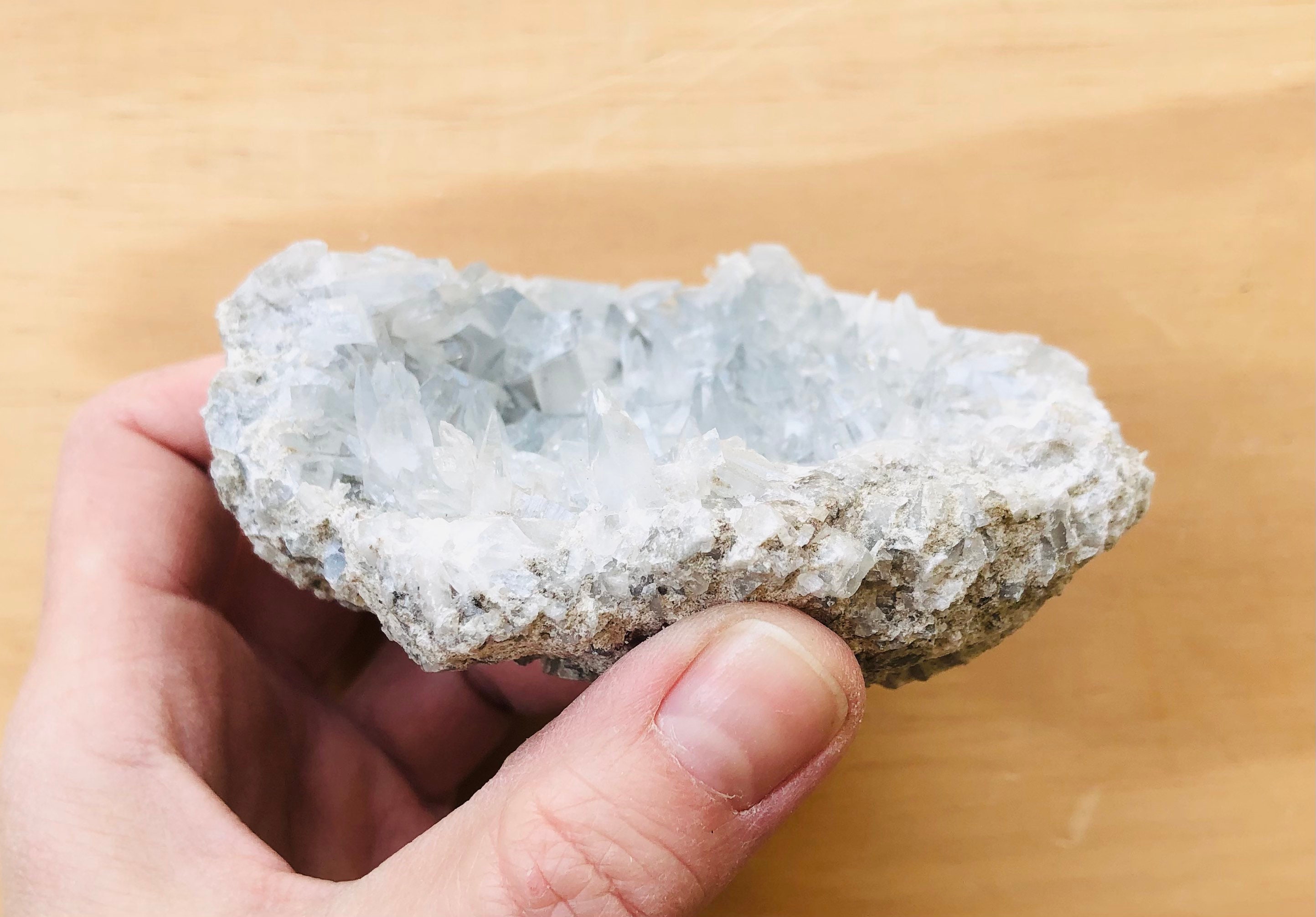 Celestine Crystal-natural Crystals-celestine-celestine Cluster - Etsy India