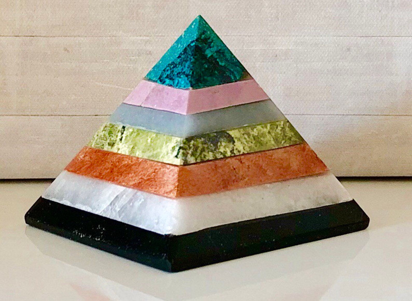 7 Chakra Pyramid-crystal Chakra Pyramid-reiki Pyramid-chakra - Etsy Canada