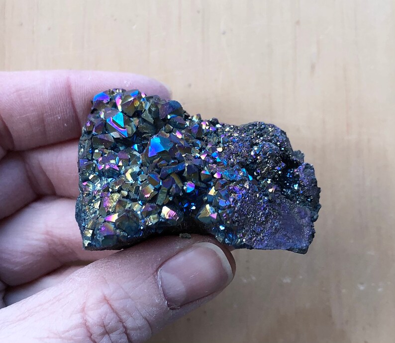 Aura Geode-Rainbow Geode-Rainbow Crystal-Titanium Aura | Etsy