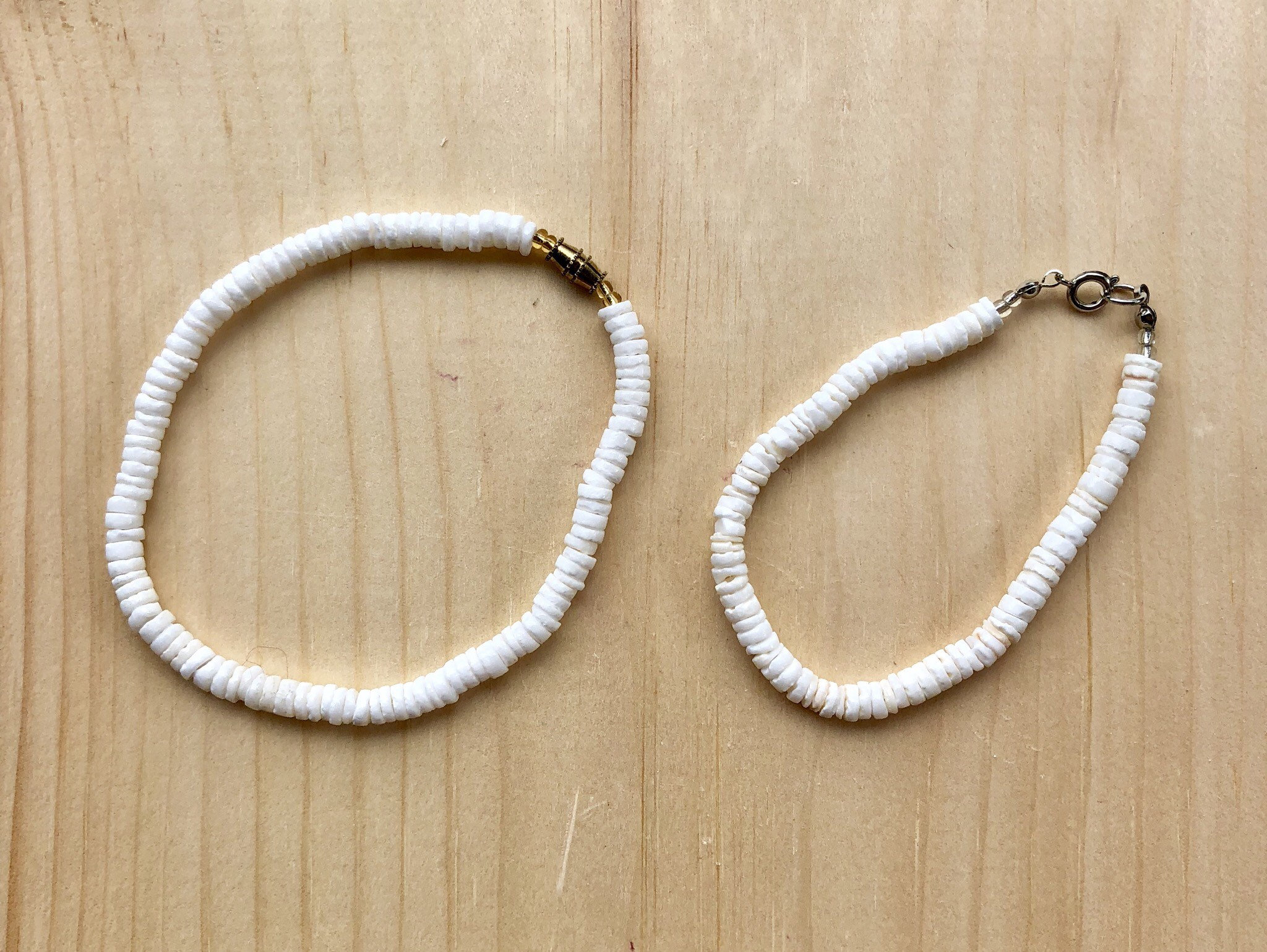 Puka Shell Necklace-White Puka Shell Choker Necklace-Puka Bead | Etsy