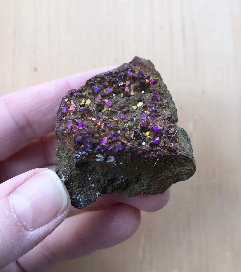 Aura Geode-Rainbow Geode-Rainbow Crystal-Titanium Aura | Etsy