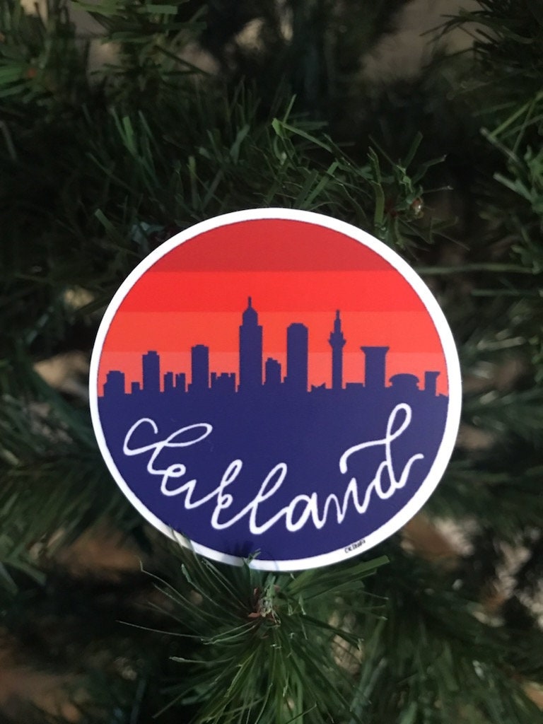 Cleveland Sports Themed Skyline Sticker - Etsy