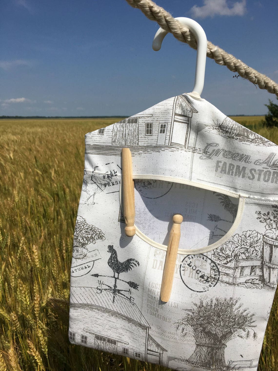Farm Fresh Laundry Peg Bag Laundry Accessory House Warming - Etsy