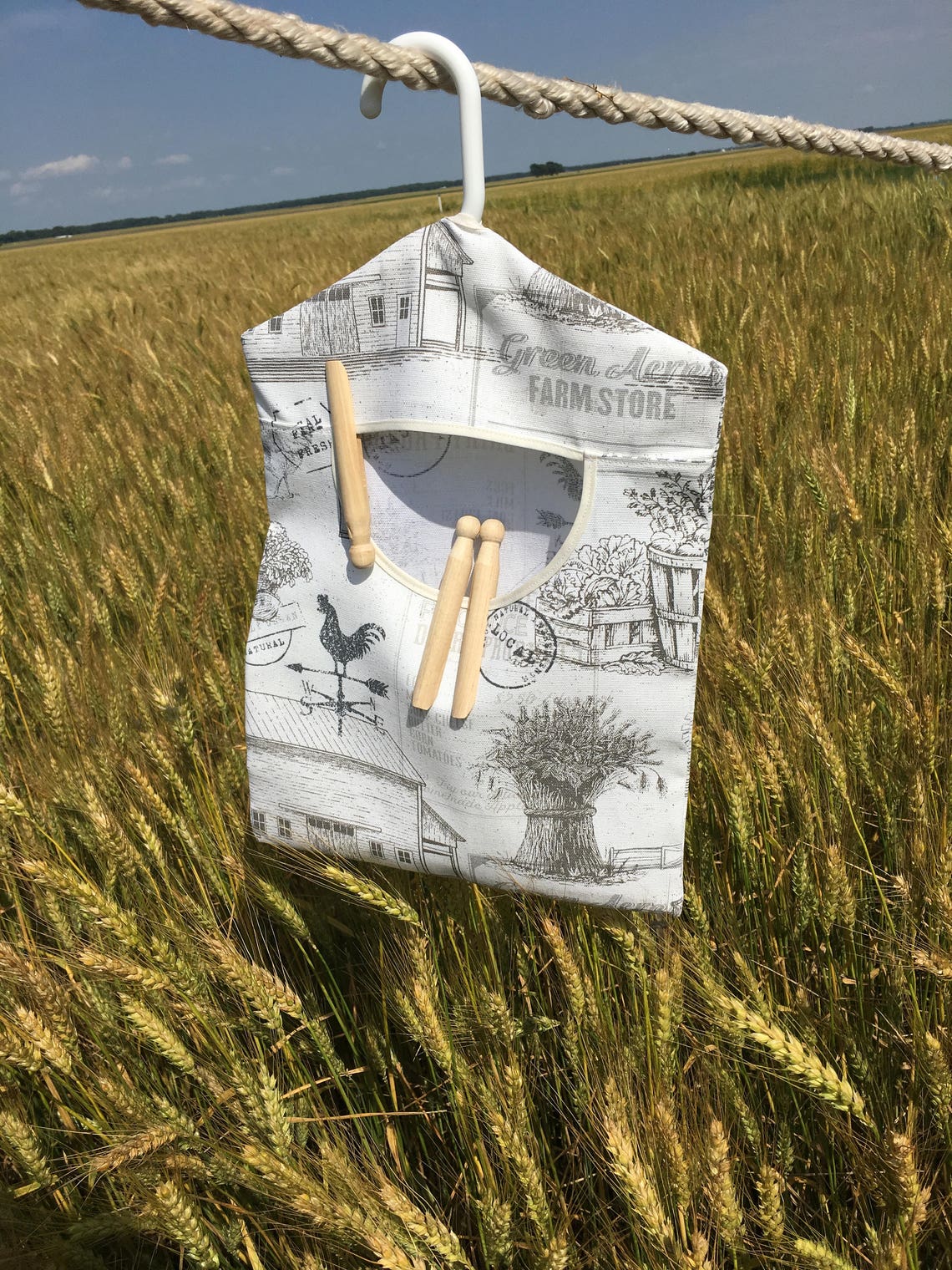 Farm Fresh Laundry Peg Bag Laundry Accessory House Warming | Etsy