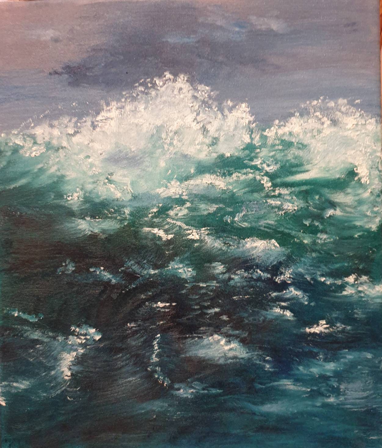 Oil painting The sea storm | Etsy