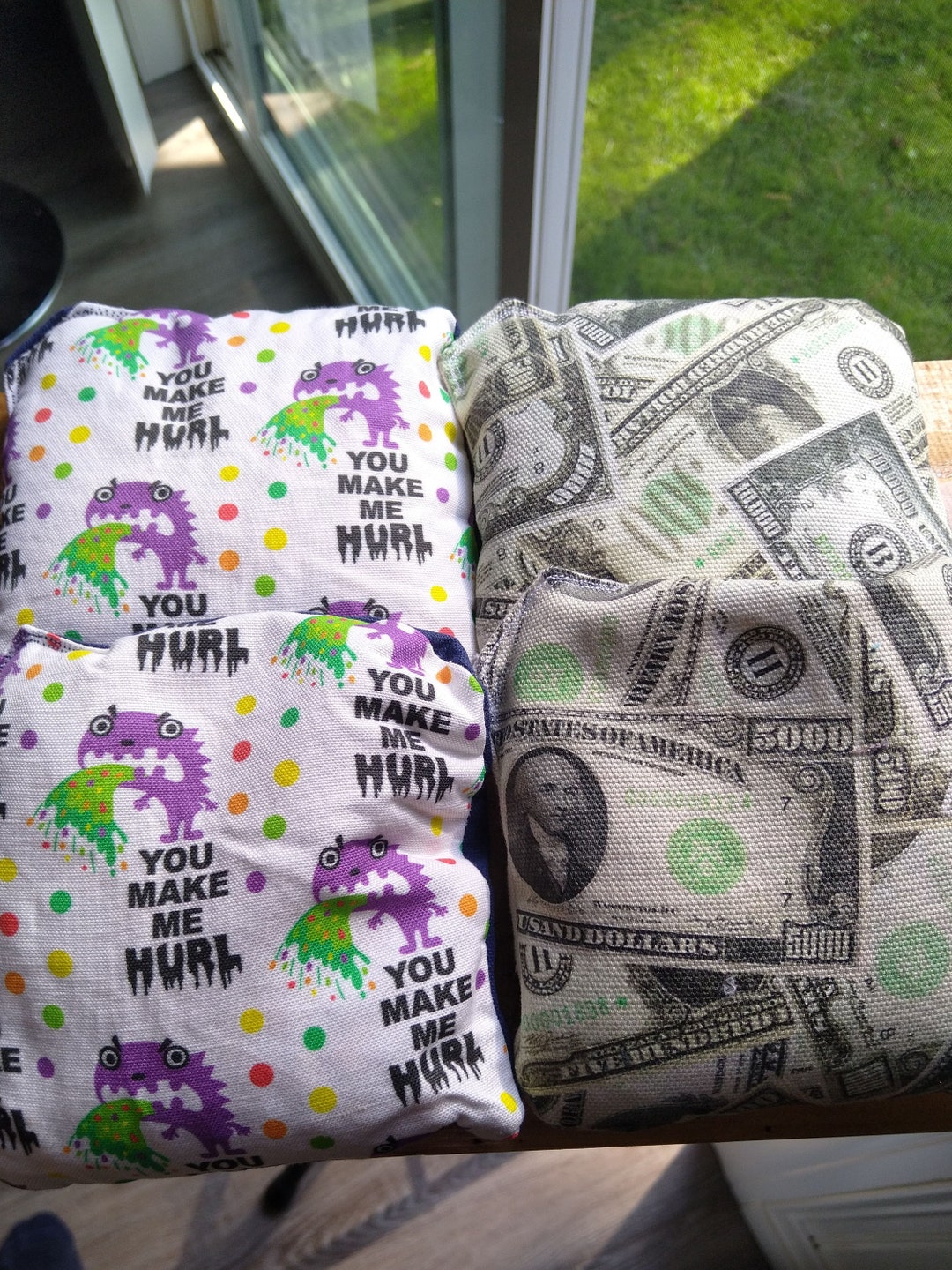 Funbags Money Bags & Barf Bags Together Cornhole May Never Be the Same ...