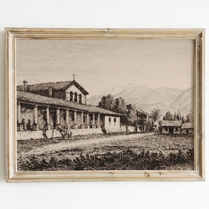 Mission San Luis Obispo | Printable Southwestern Art | Neutral ...