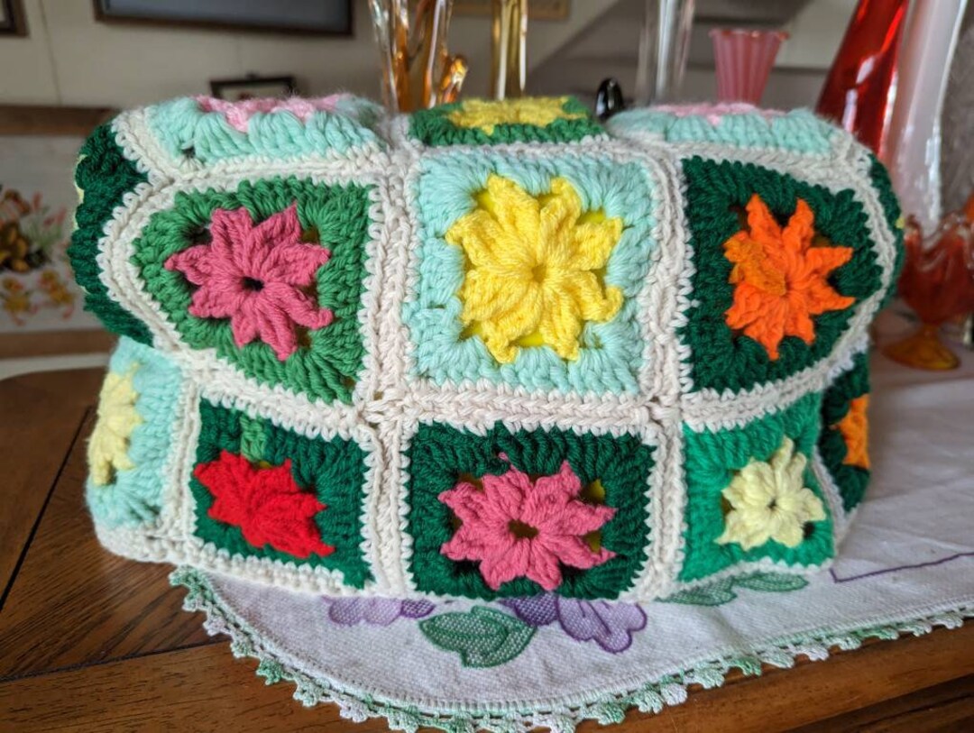 Homemade Kitschy Granny Square Toaster Cover // Vintage - Etsy
