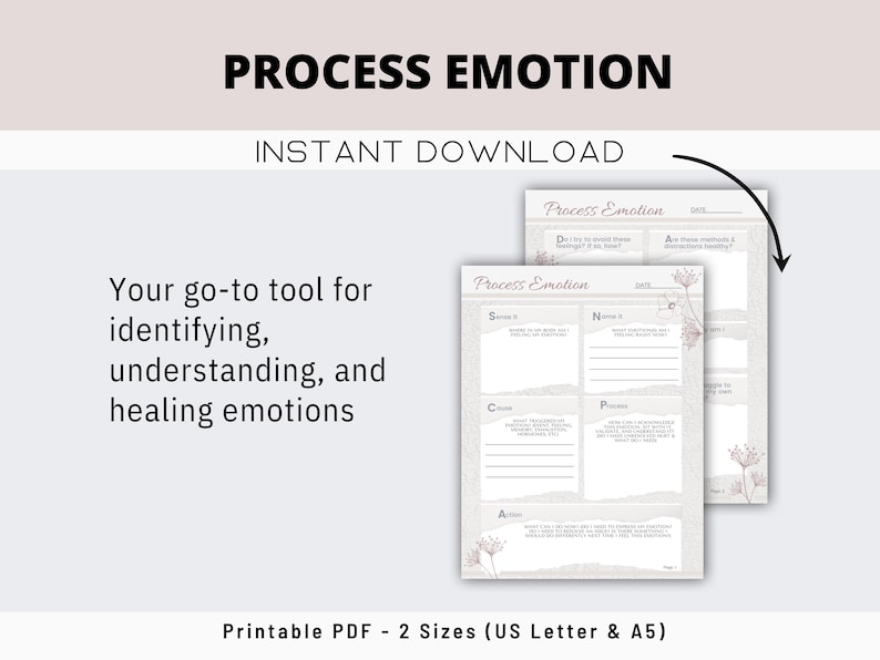 Process Emotion Heal Understand Emotions Journal Prompts Deep Personal ...