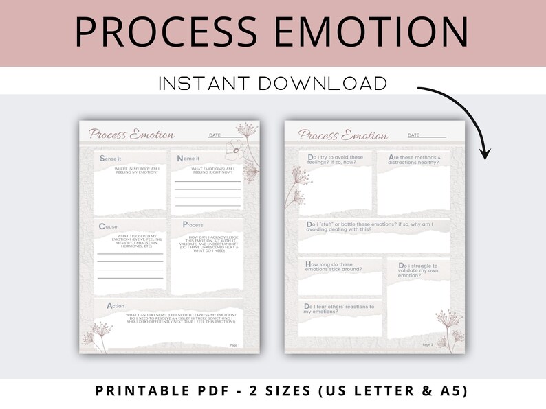 Process Emotion Heal Understand Emotions Journal Prompts Deep Personal ...