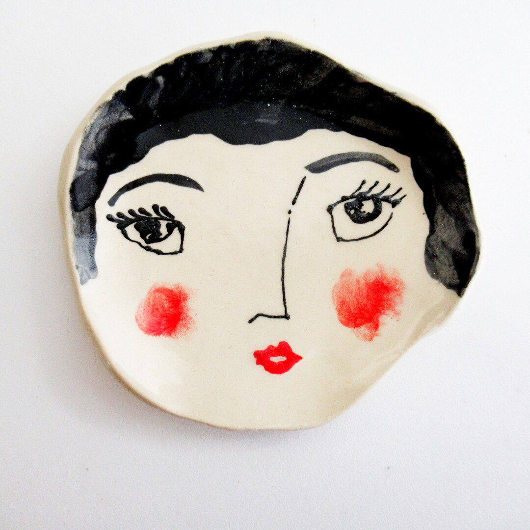 Funny Face Spoon Rest, Ring Dish. Salt Bowl. Handmade Pottery , Ceramic ...