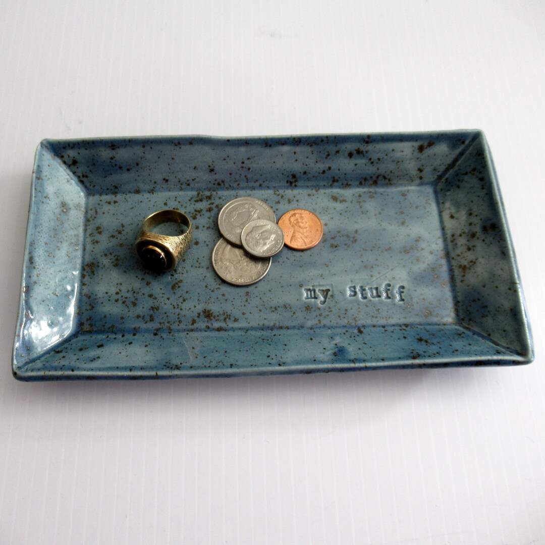 Small 7.5" Handmade Ceramic Tray, Catch-all Tray, Gift for Brother ...