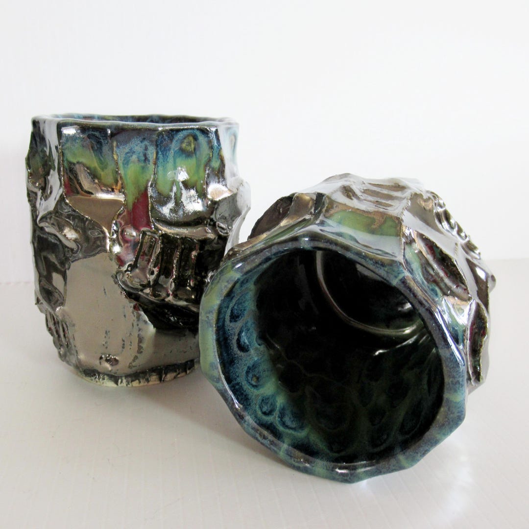 Handmade Ceramic Heavy Texture Tea Cup, Faux Kurinuki, Slab Built Cup ...