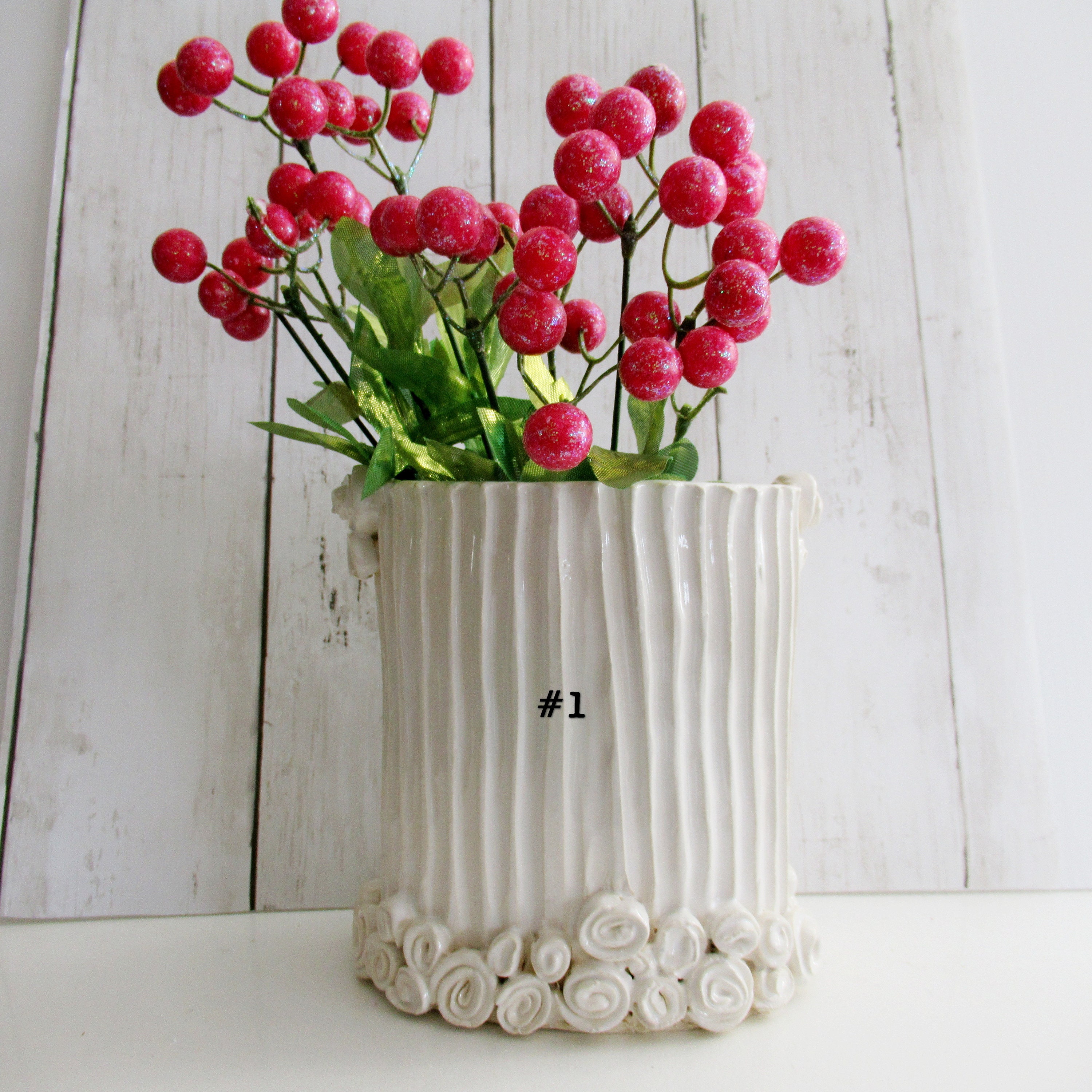 Hand Made French Country Cottage Vases, Slab Built Pottery Vase ...