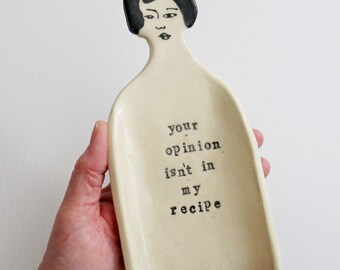 Minimalist Themed Handmade Pottery Spoon Rest, Ceramic Spoon Rest, Gift ...