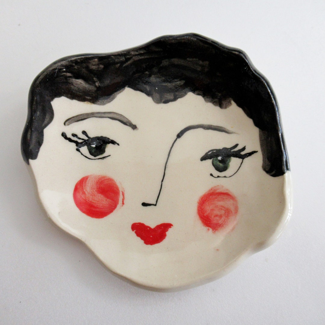 Funny Face Spoon Rest, Ring Dish. Salt Bowl. Handmade Pottery , Ceramic ...