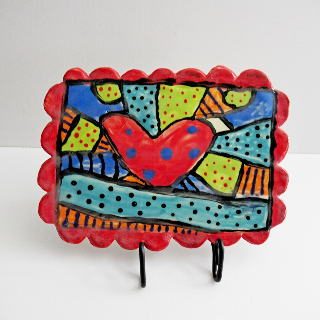 Handmade 9 Ceramic Tray, Artsy Tray, Charcutiertray, Gift for Sister ...