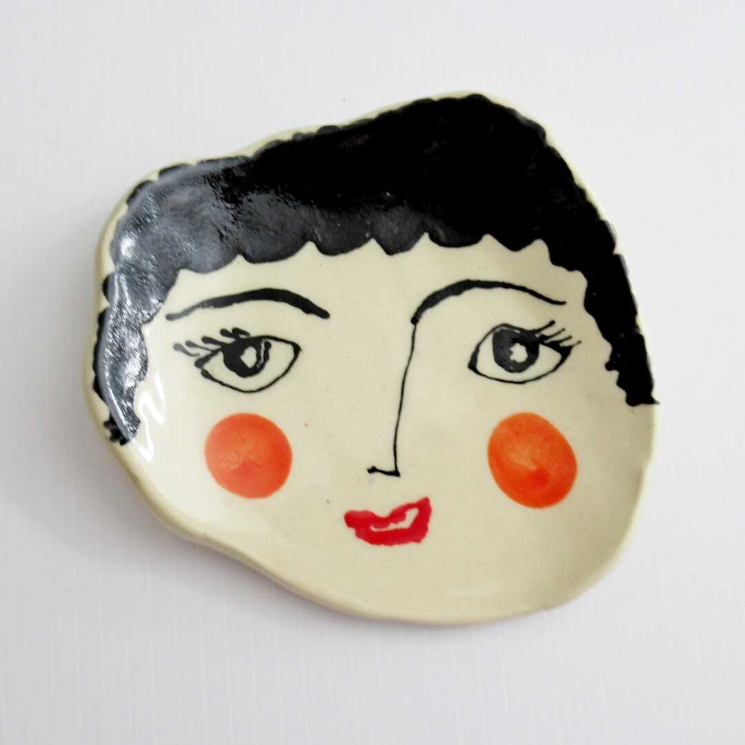 Funny Face Spoon Rest, Ring Dish. Salt Bowl. Handmade Pottery , Ceramic ...