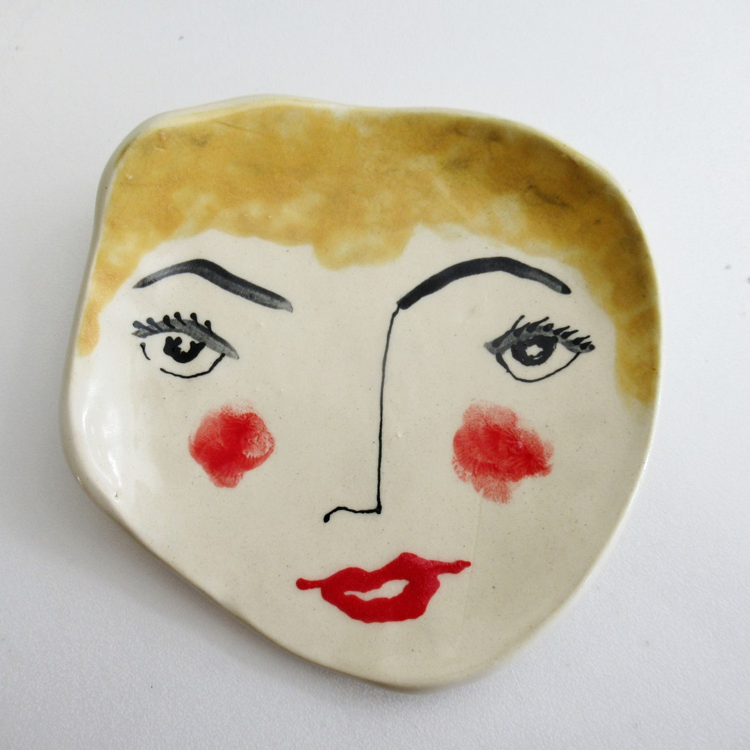 Funny Face Spoon Rest, Ring Dish. Salt Bowl. Handmade Pottery , Ceramic ...