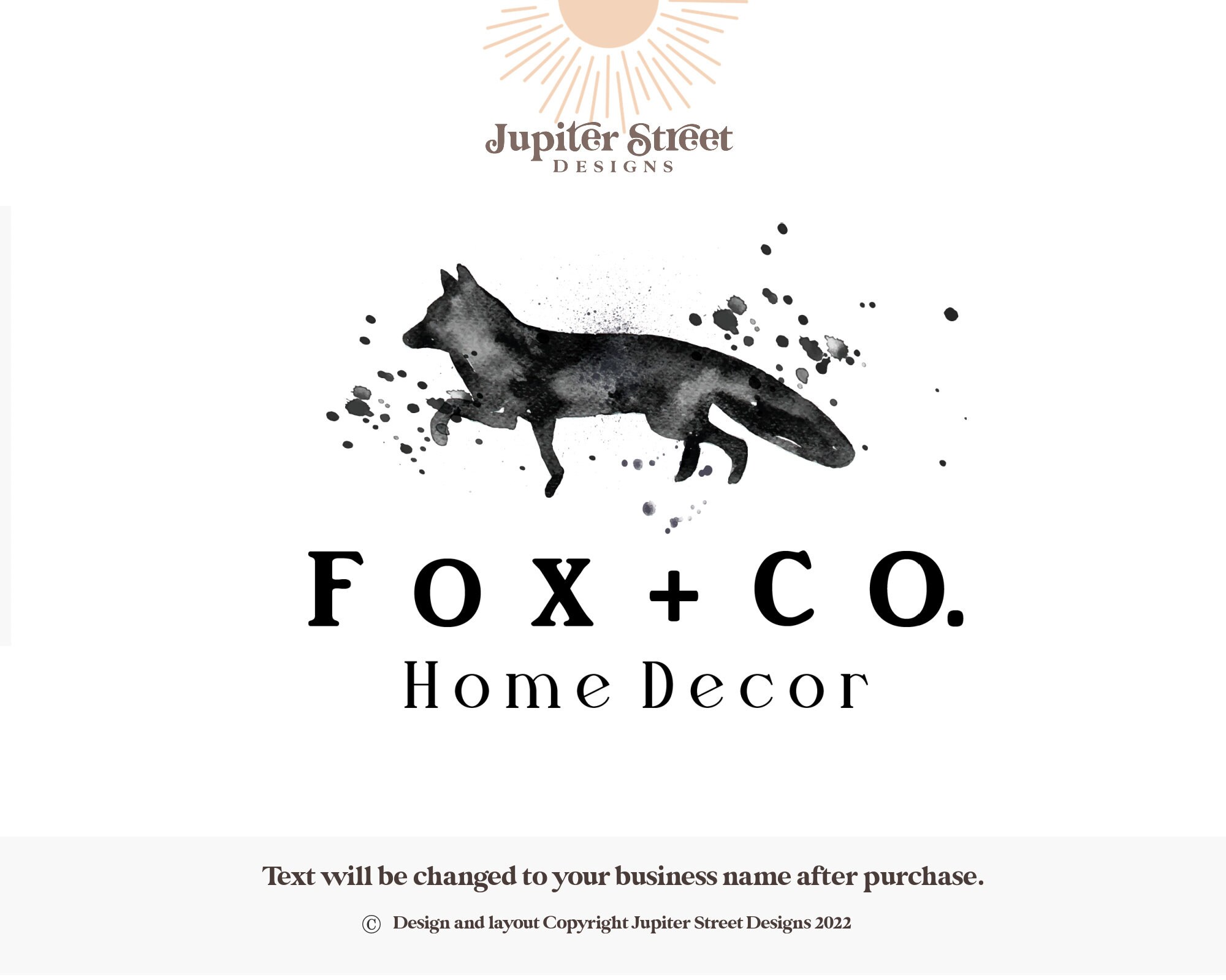 Paper & Party Supplies Paper Stationery Watercolor logo premade logo ...