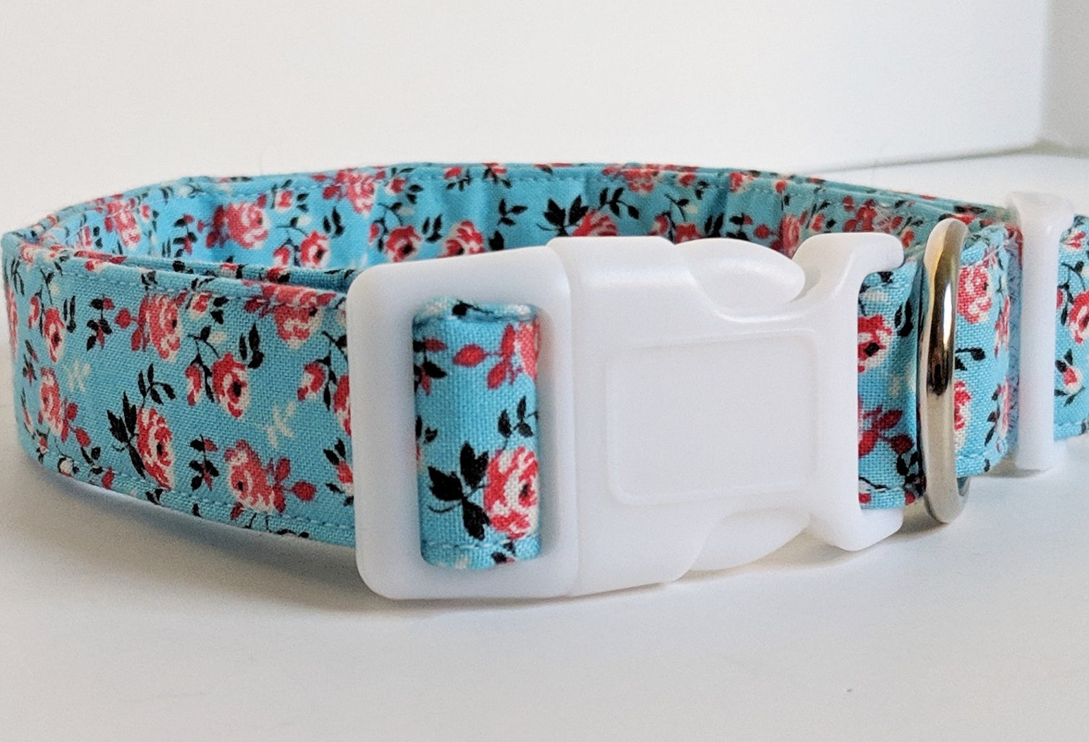 Pretty Girl Dog Collar and optional Matching Leash Blue and - Etsy