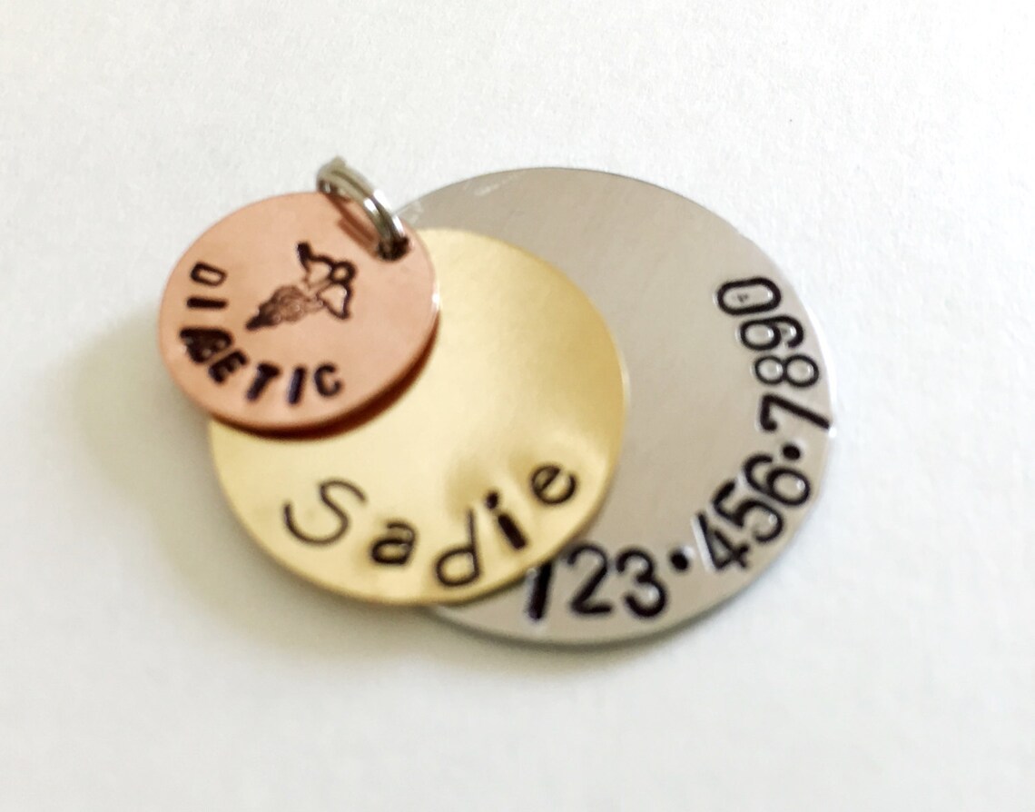 Dog Tag - Cat Tag - Pet ID Tag - Diabetic Pet Tag - Special Needs ...