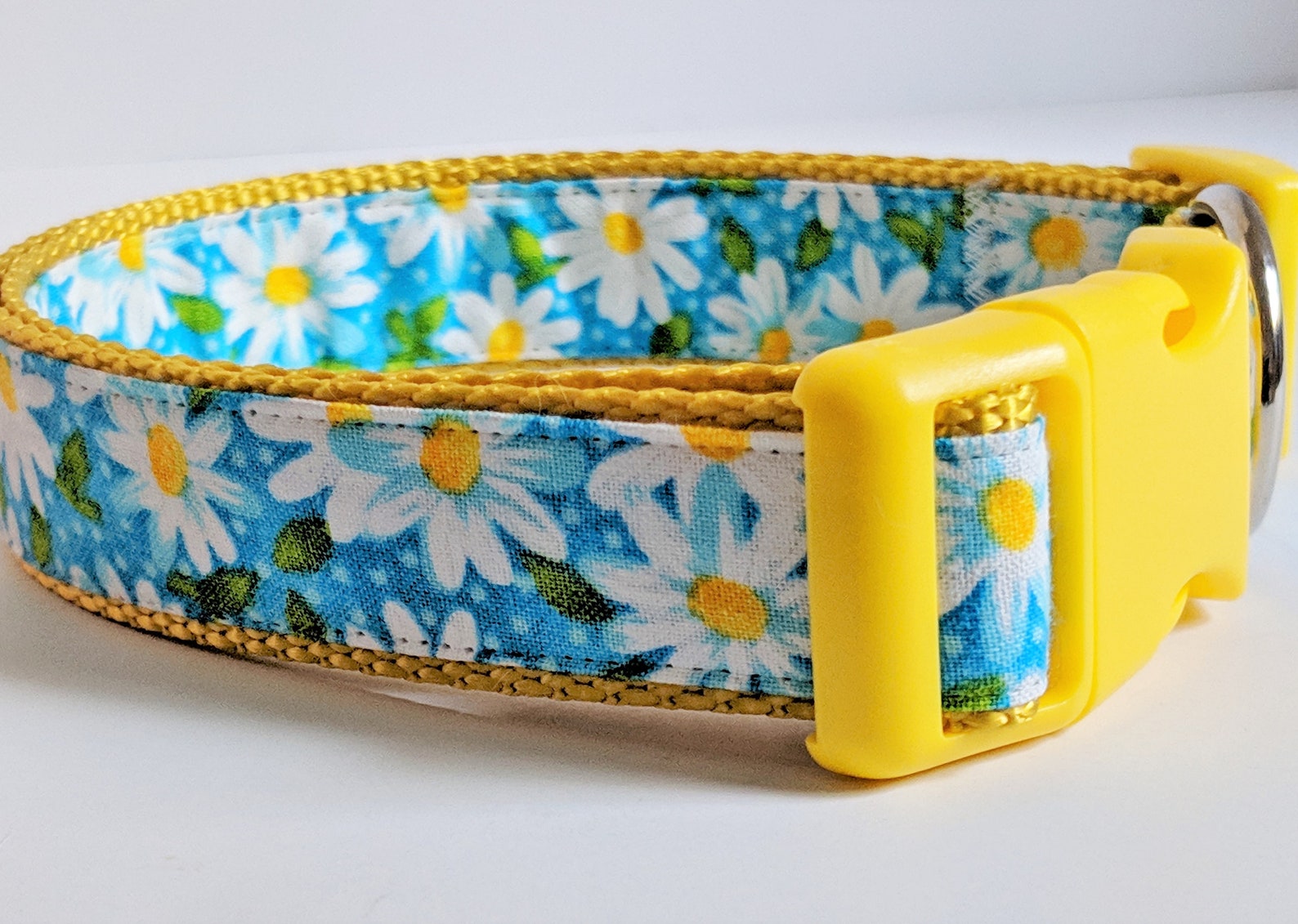 Girl Dog Collar and optional Leash Pretty Fabric Dog Collar With Big ...