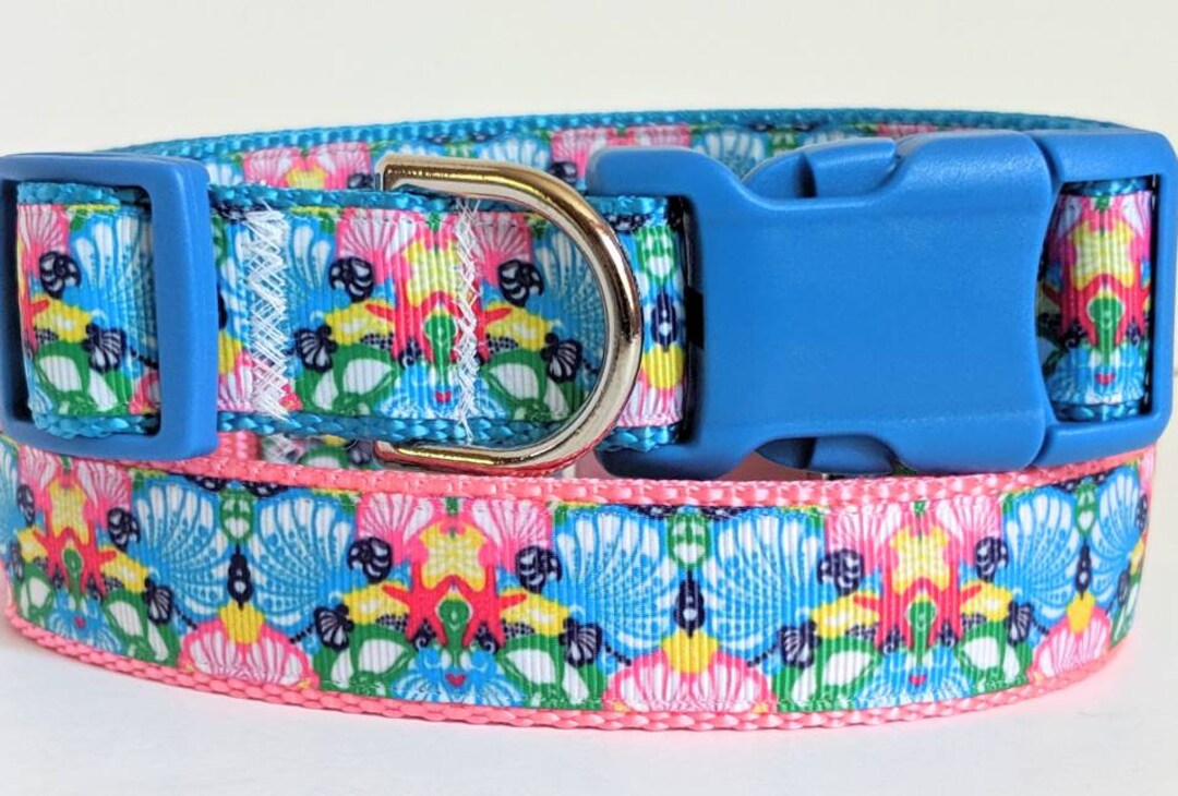 Seashell Dog Collar and (optional) Leash Set - Girl Dog Collar With ...
