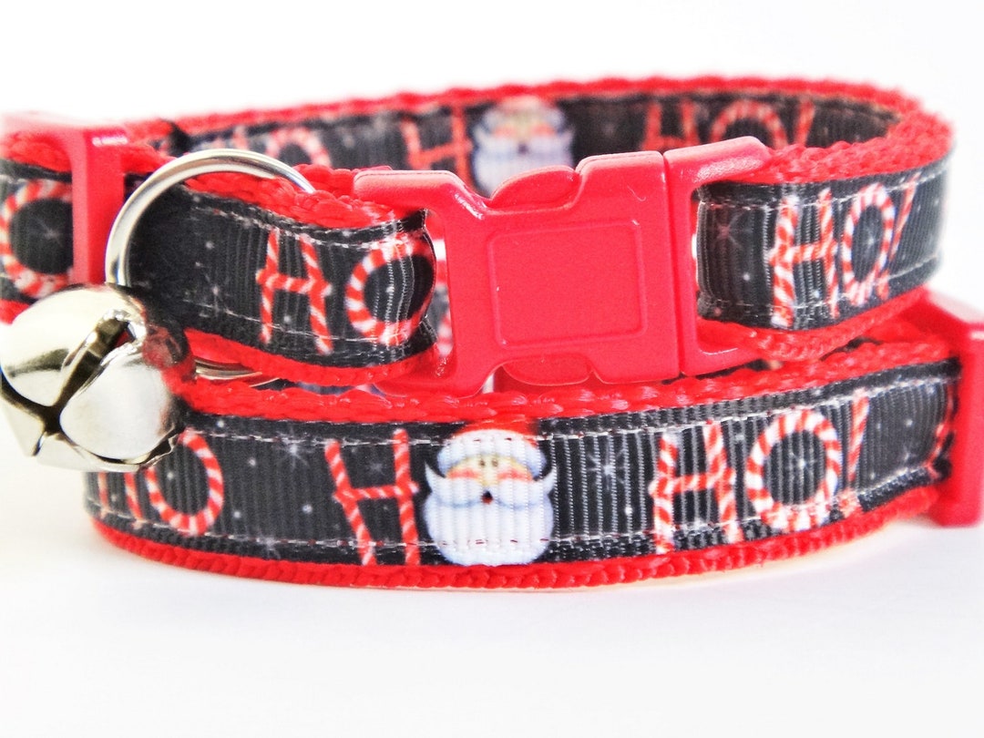 Christmas Cat Collar - Kitten Collar - Ho Ho Ho Santa Cat Collar ...