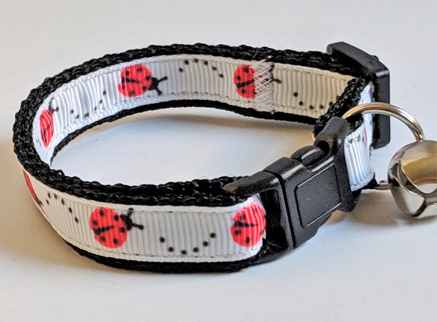 Ladybug Cat or Kitten Collar - Cat Collar With Ladybugs - Girl Cat ...