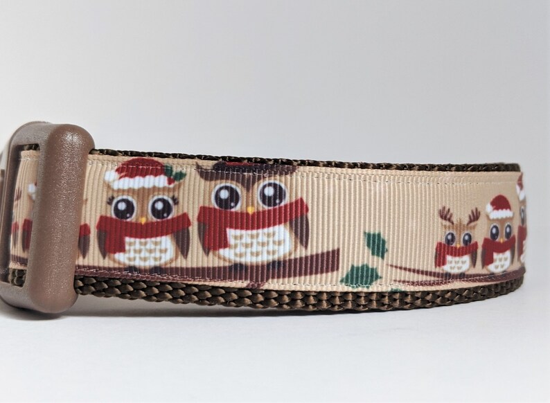 Winter Owls Dog Collar & optional Matching Leash Christmas - Etsy