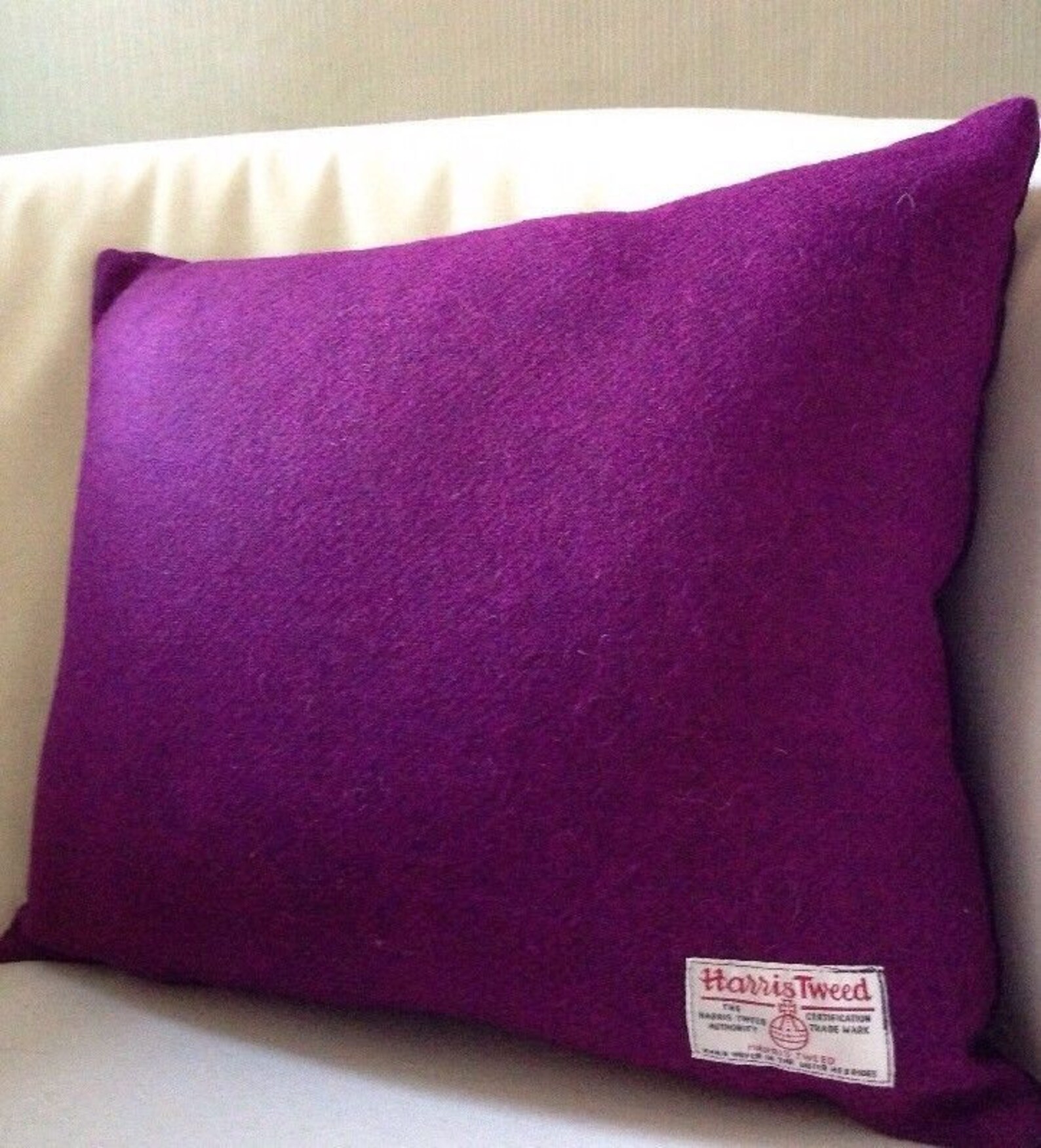 Harris Tweed Deep Purple Aubergine Magenta Cushion Cover | Etsy