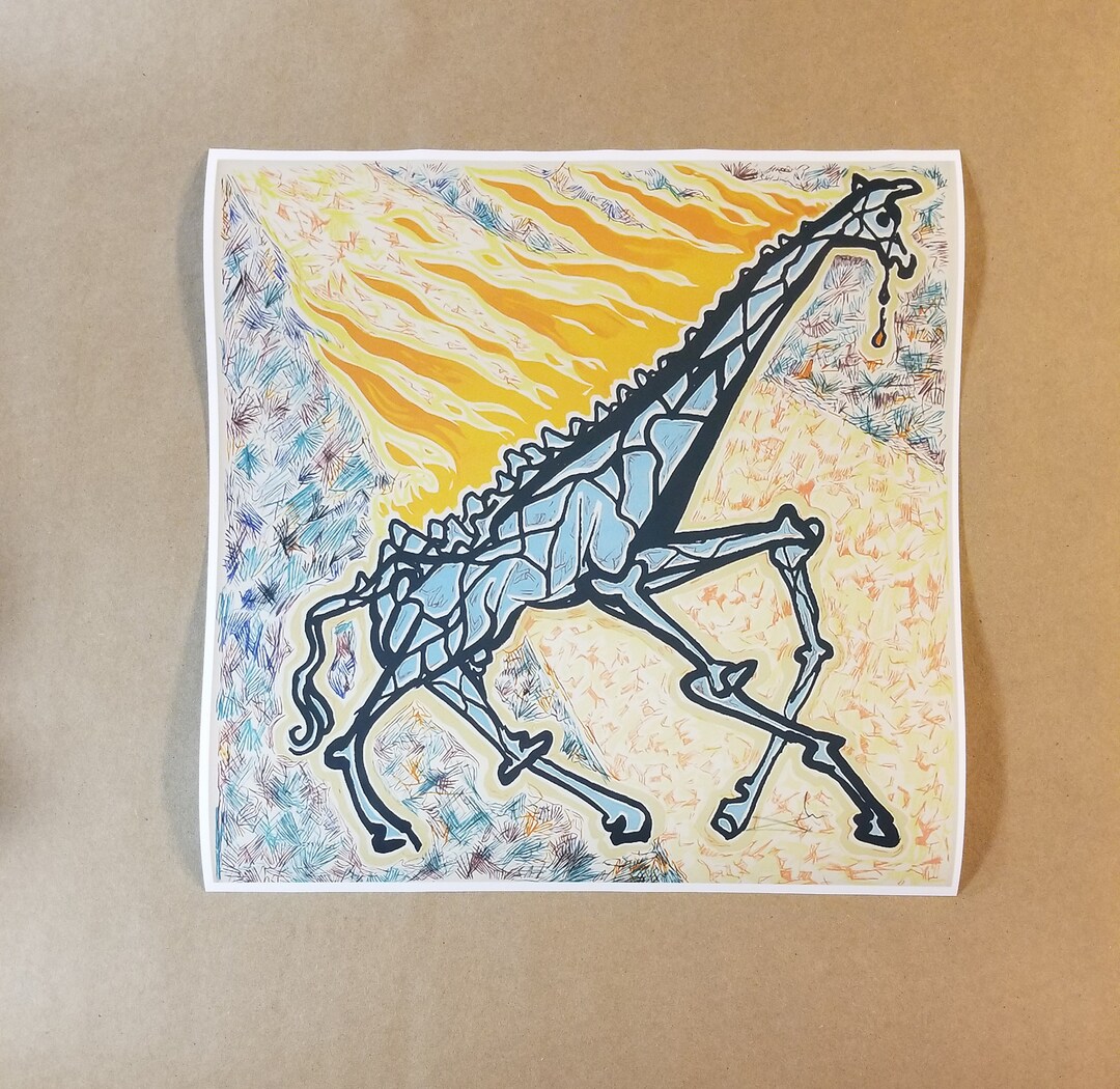 Salvador Dali Poster Burning Giraffe Print Surrealism Kids - Etsy